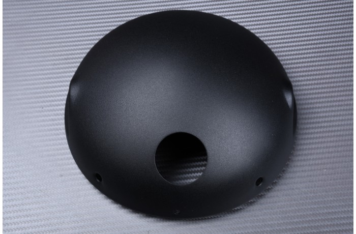 Casing for round headlight casing, to be adapted