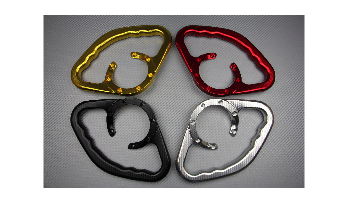 Anodized aluminum passenger hand grip HONDA