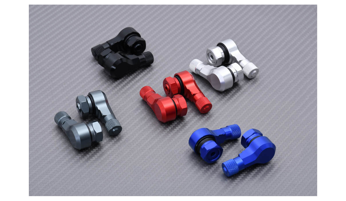 Valvole ruota a 90 in alluminio anodizzato 11.3 mm - DESIGN 2