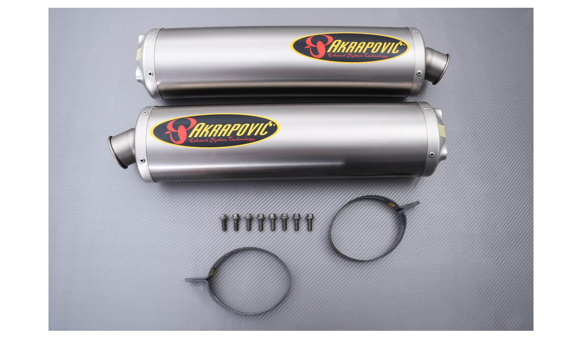 AKRAPOVIC Exhaust / SLIP-ON LINE Titane SUZUKI TLS / TLR 1000 1997 - 2003
