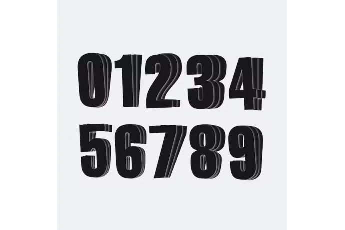 Pack de 3 stickers / Pegatinas Números MOTION ED2