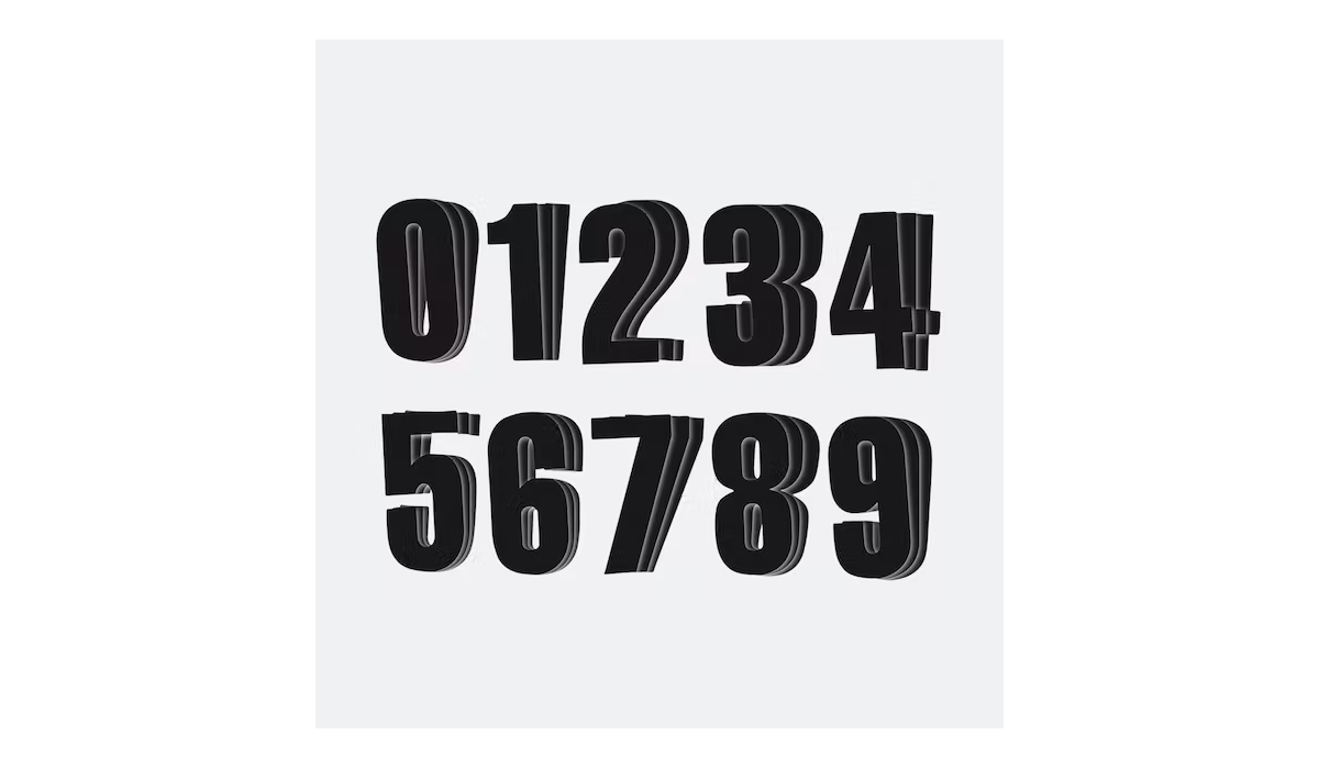 MOTION ED2 Number Stickers Pack of 3