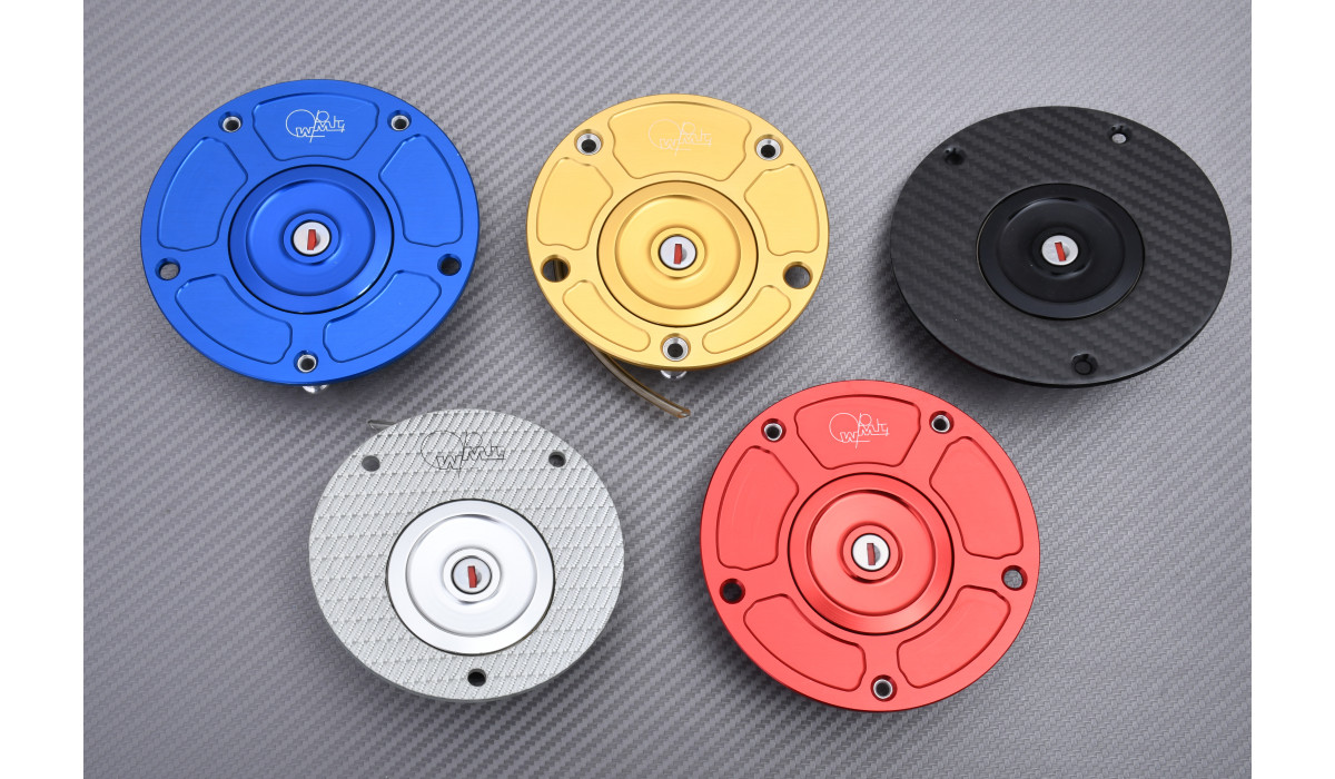 TWM carbon and aluminium Gas Cap with keys KAWASAKI