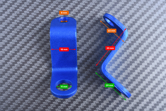 Universal brake fluid reservoir offset bracket