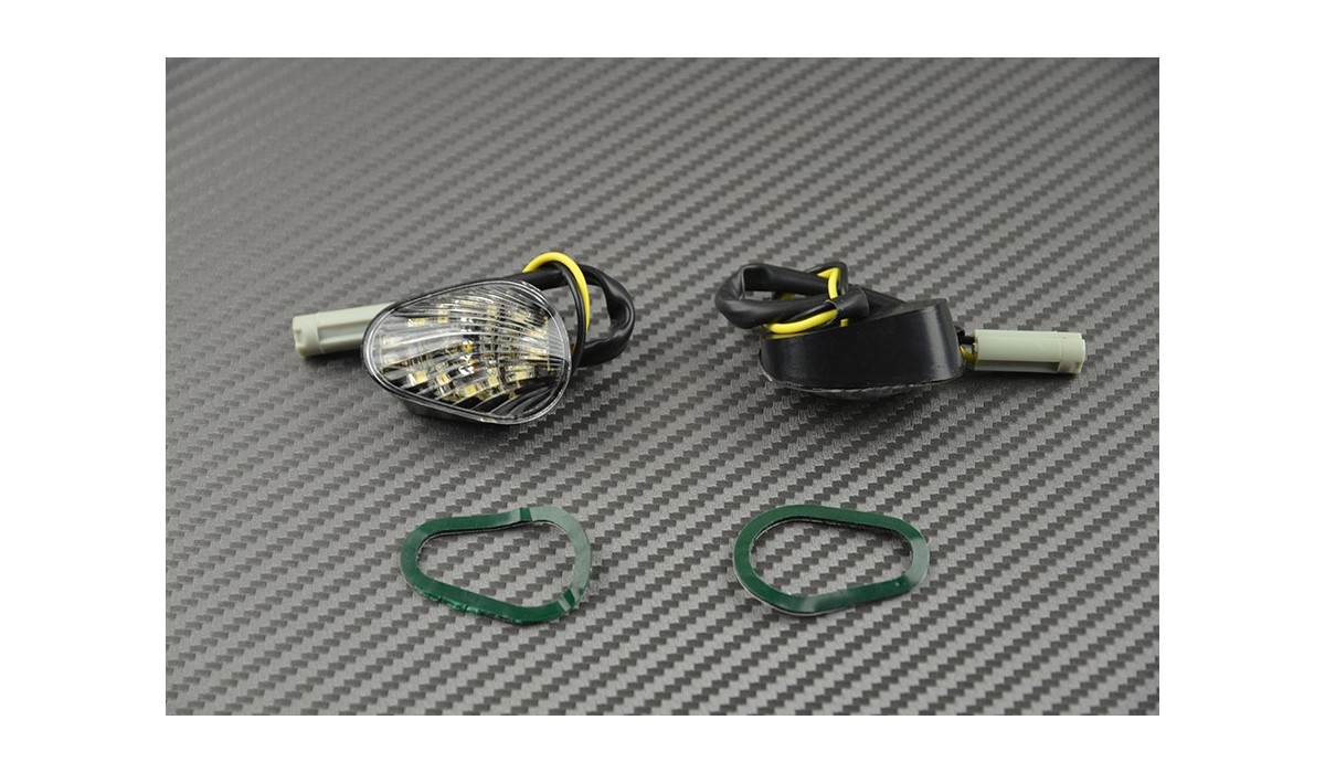 Paire de clignotants avant LED goutte d'eau Yamaha R1 2002 / 2014 R6 ... Paire de clignotants avant LED goutte d'eau Yamaha R1 2002 / 2014 R6 ...