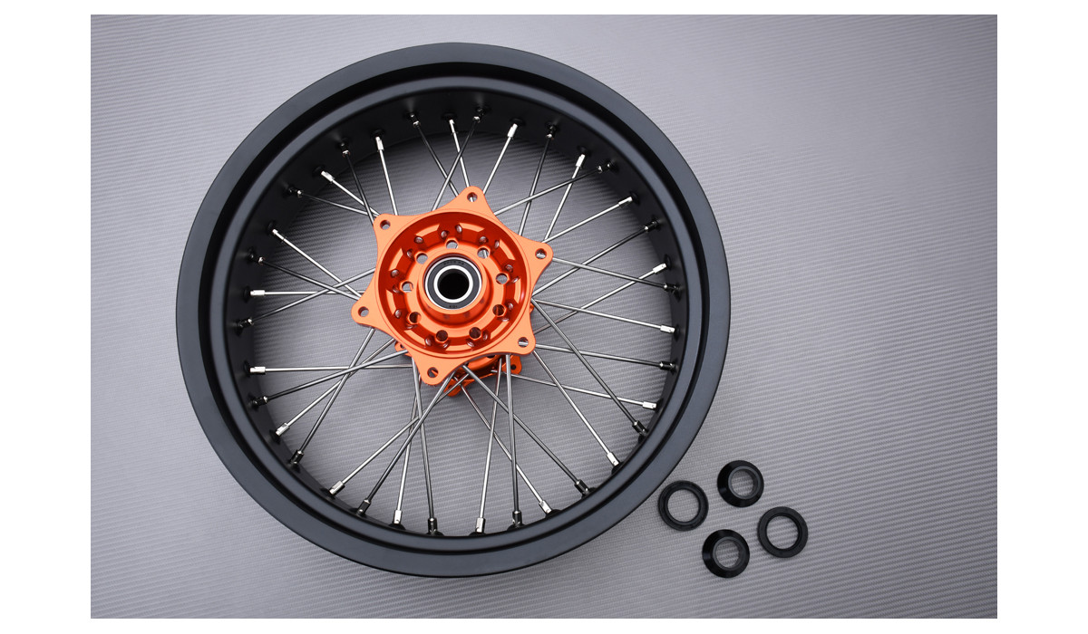 Pair of Front and Rear Rims 17'' / 17'' Supermotard KTM XCF 250 / 350 ...