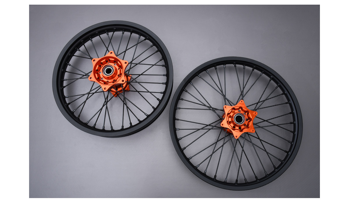 Pair of Front and Rear Rims 21'' / 19'' Off Road / Cross KTM SMR 450 ...
