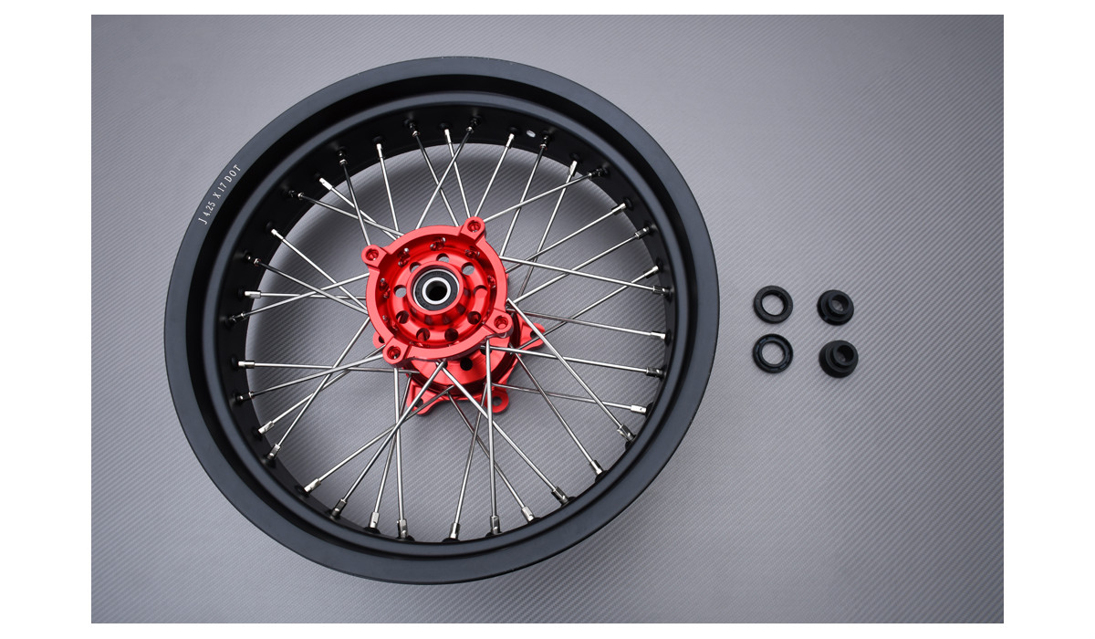 Pair of Front and Rear Rims 17'' / 17'' Supermotard HONDA XR 650 L 1993 ...