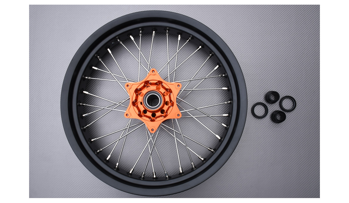 Pair of Front and Rear Rims 17'' / 17'' Supermotard KTM XCW 125 2017 - 2019