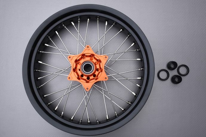 Pair of Front and Rear Rims 17'' / 17'' Supermotard GASGAS MCF / MC 125 ...