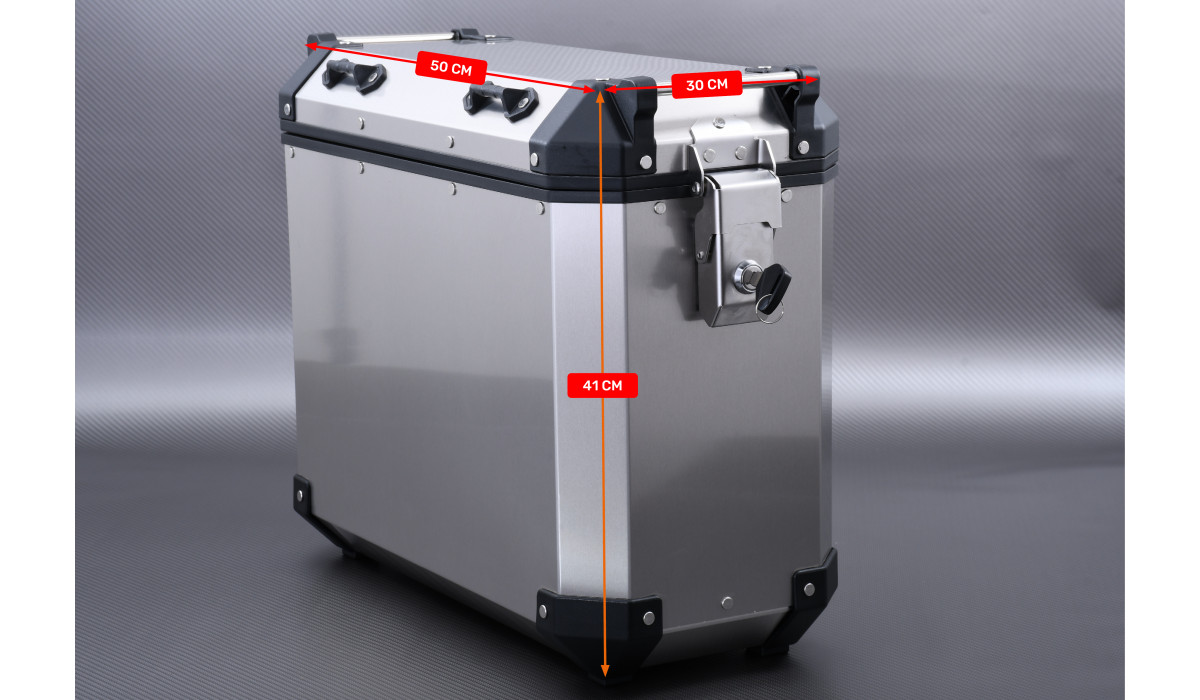 Paire de Valises latérales 78L en aluminium + kits de fixations ...
