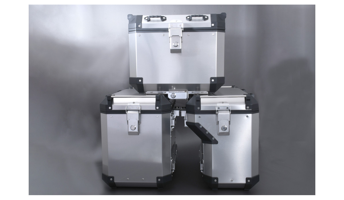 Trio Seitenkoffer 110L + Top-Case + spezifische Befestigungskits SUZUKI ...