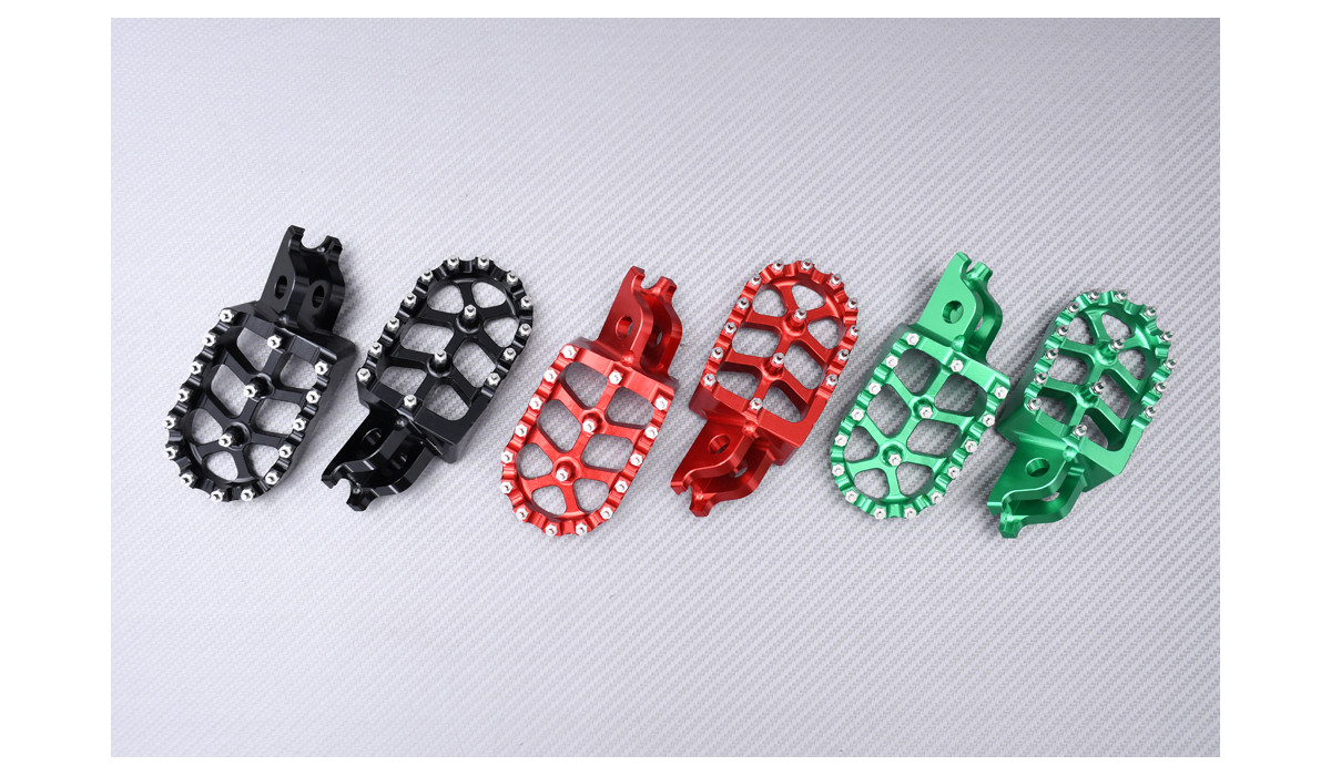 Pair of Dirtbike / Offroad aluminum footrests HONDA CRF 250 / 300 / 450 ...