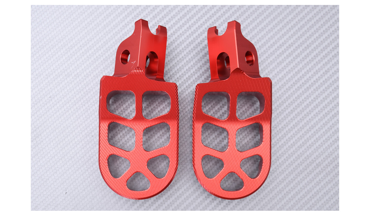 Pair of Dirtbike / Offroad aluminum footrests HONDA CRF 250 / 300 / 450 ...