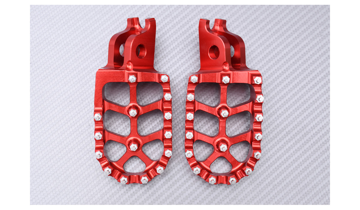 Pair of Dirtbike / Offroad aluminum footrests HONDA CRF 250 / 300 / 450 ...