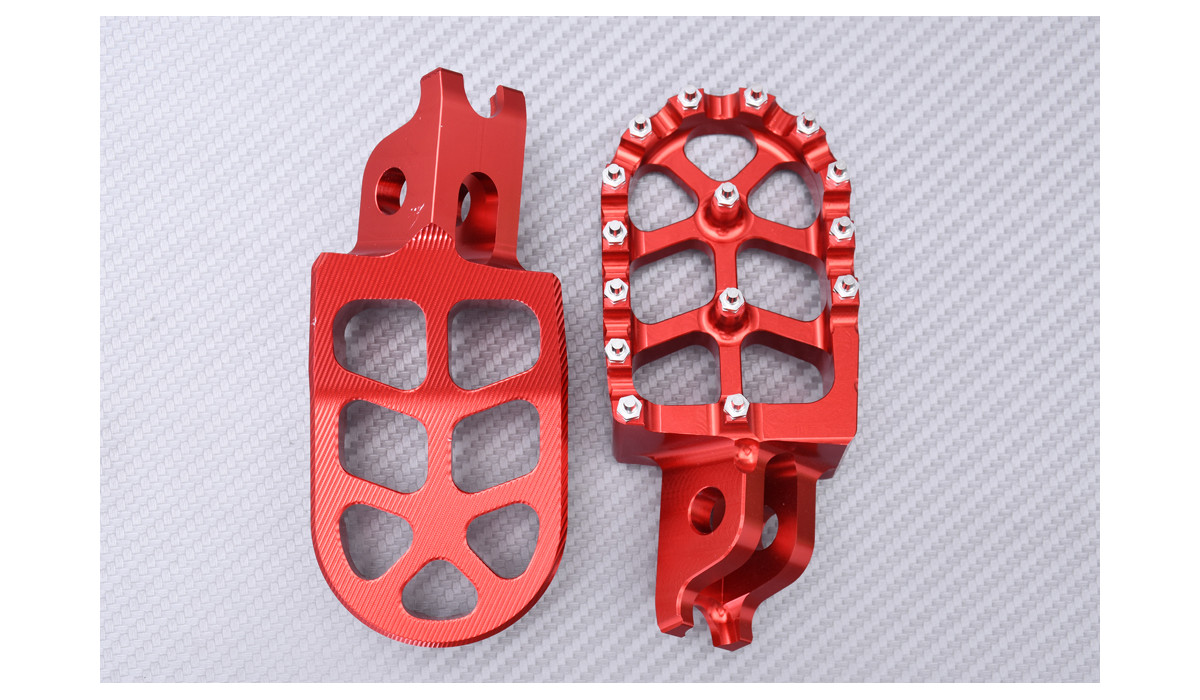 Pair of Dirtbike / Offroad aluminum footrests HONDA CRF 250 / 300 / 450 ...
