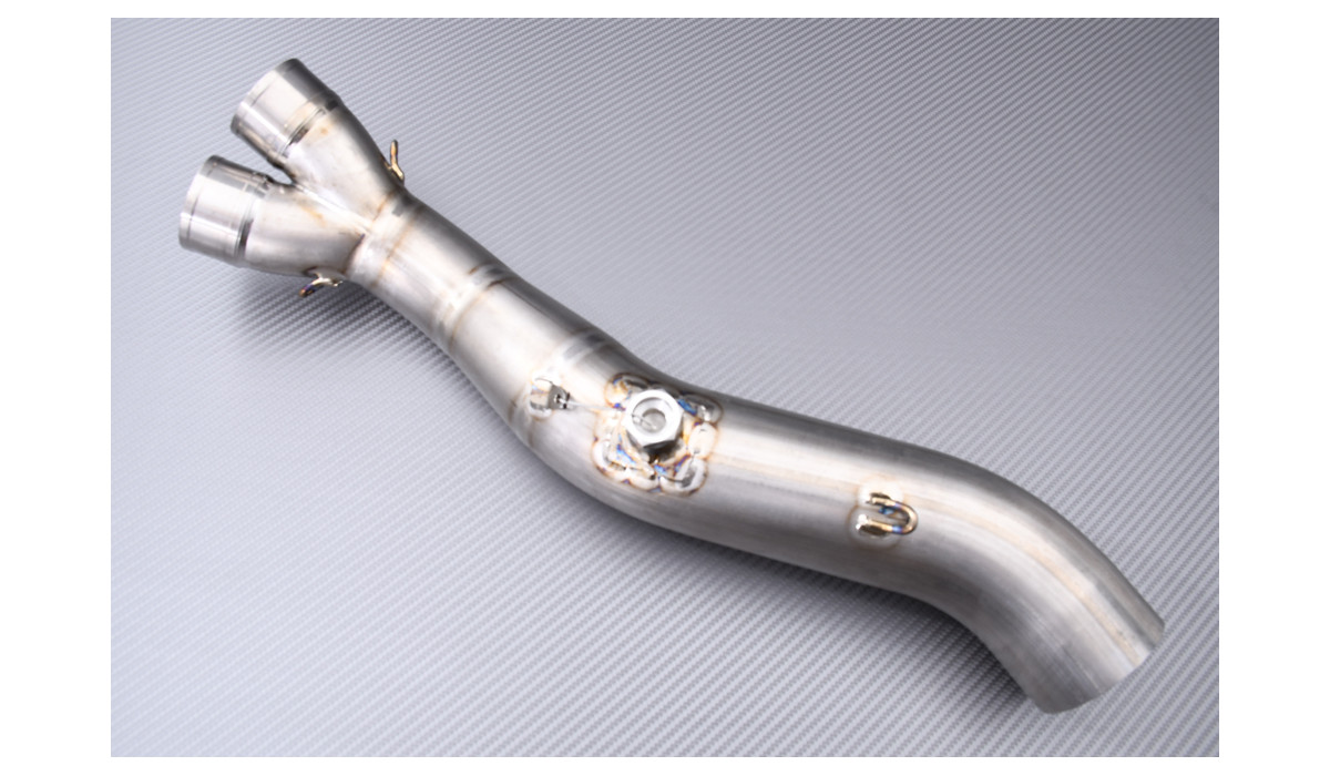 Mid Pipe / Tubo intermediario en TITANIO de línea completa AKRAPOVIC L ...