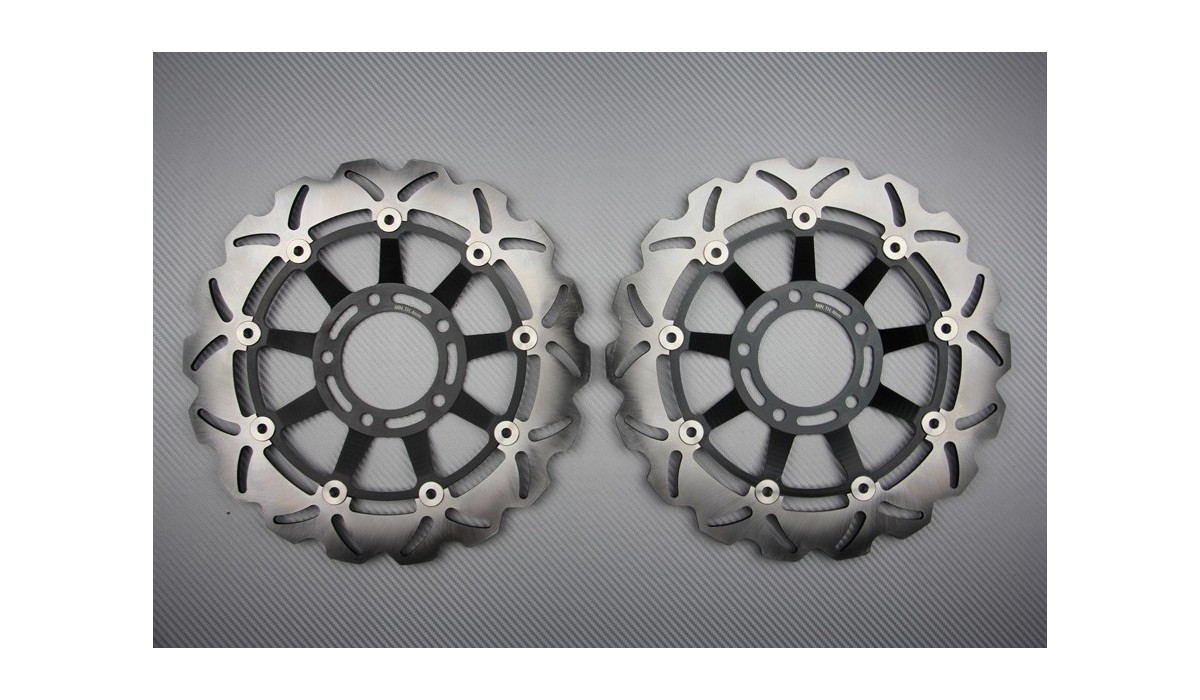 Pair of front Wave brake discs 320 mm TRIUMPH TIGER / SPEED TRIPLE 1050 ...
