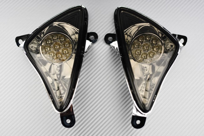 Paire de clignotants avant LED Fumés Yamaha TMAX 500 2001 - 2007 Paire de clignotants avant LED Fumés Yamaha TMAX 500 2001 - 2007