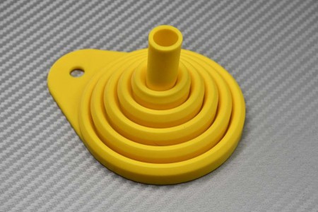 Foldable rubber funnel in various colors